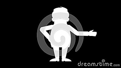 Young White Professor Explaining and Talking. 4K Loopable Cartoon ...