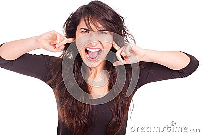 Young Woman With Expression Of Panic Royalty Free Stock Image - Image ...