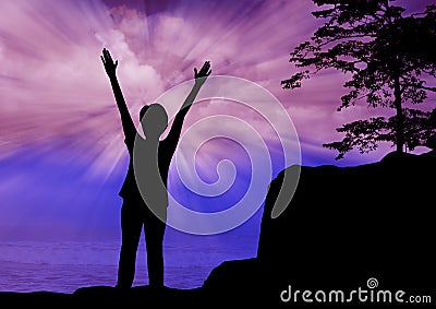 Woman Praise The Lord Royalty Free Stock Photo - Image: 29803895