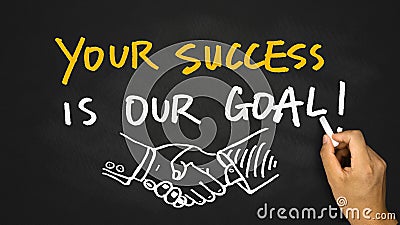 Your Success Is Our Goal On Blackboard Stock Photo - Image: 51546237