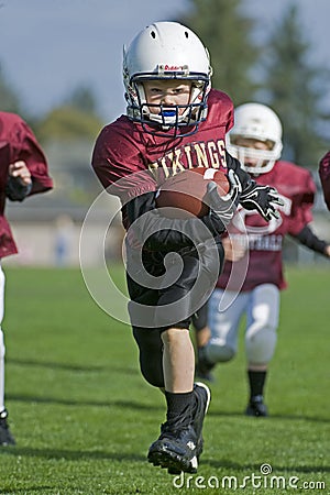 Youth Football run to the endzone - Stock Image - Everypixel