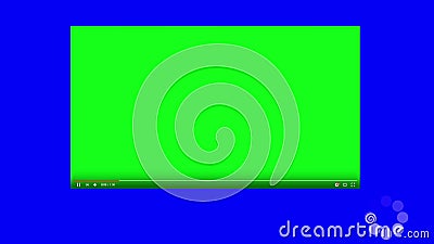 YouTube Video Player in Green Screen Stock Video - Video of technology ...