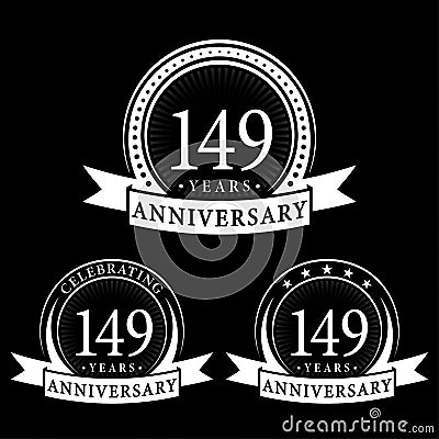 149 Years Anniversary Celebration Logotype. 149th Anniversary Logo ...