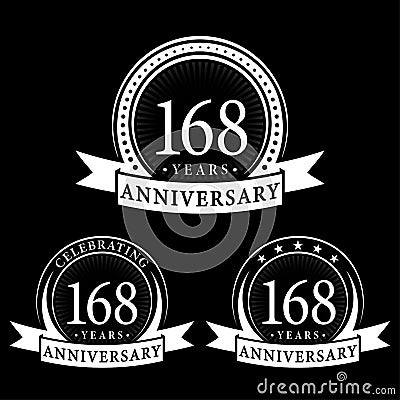 168 Years Anniversary Celebration Logotype. 168th Anniversary Logo ...