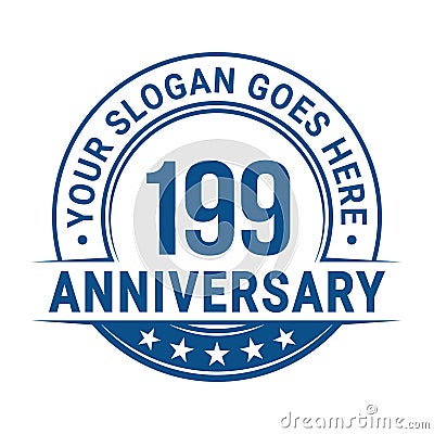199 Years Anniversary. 199th Anniversary Logo Design Template. Vector ...