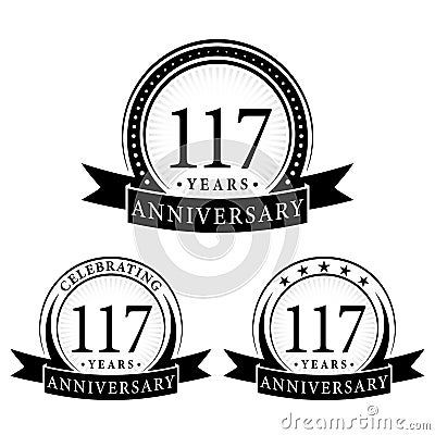 117 Years Anniversary Celebration Logotype. 117th Anniversary Logo ...