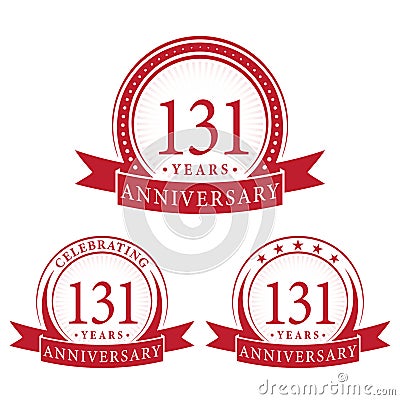 131 Years Anniversary Celebration Logotype. 131st Anniversary Logo ...