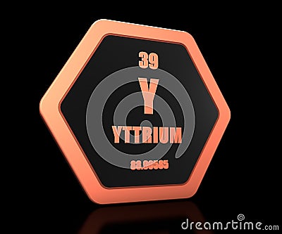 Yttrium Chemical Element Periodic Table Symbol 3d Render Stock Photo ...
