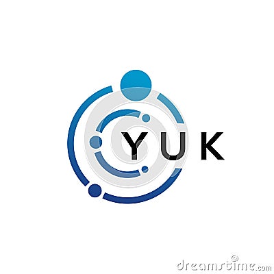 YUK Letter Technology Logo Design On White Background. YUK Creative ...