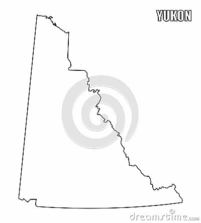 Yukon Territory Outline Map Royalty-Free Stock Photo | CartoonDealer ...