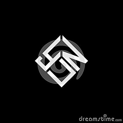 YUN Letter Logo Design On Black Background. YUN Creative Initials ...