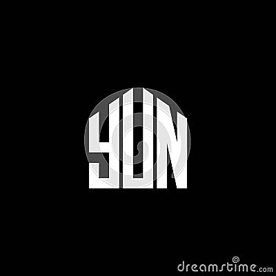 YUN Letter Logo Design On BLACK Background. YUN Creative Initials ...