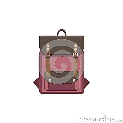Backpack Icon In Cartoon Flat Style Isolated On White Background ...