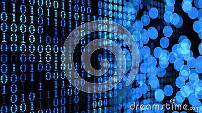 Computercode 0 Und 1 Matrixhintergrund, Digitaler Welt-Wandzoom Des ...
