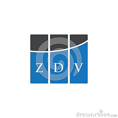 ZDV Letter Logo Design On White Background. ZDV Creative Initials ...