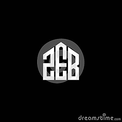 ZEB Letter Logo Design On BLACK Background. ZEB Creative Initials ...