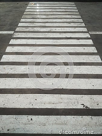 Zebra Cross That Serves As A Crossing For Pedestrians Royalty-Free ...