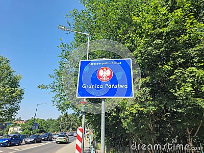 Polish Border Sign Editorial Image | CartoonDealer.com #324818576