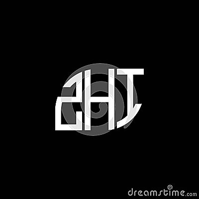 ZHI Letter Logo Design On Black Background. ZHI Creative Initials ...
