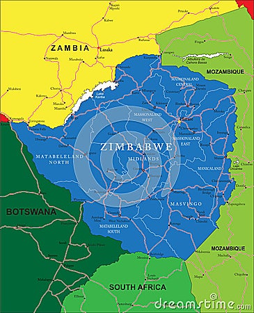 Zimbabwe Map Stock Photos - Image: 31520323