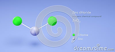 Zinc Chloride Molecule, Molecular Structures, Inorganic Chemical ...
