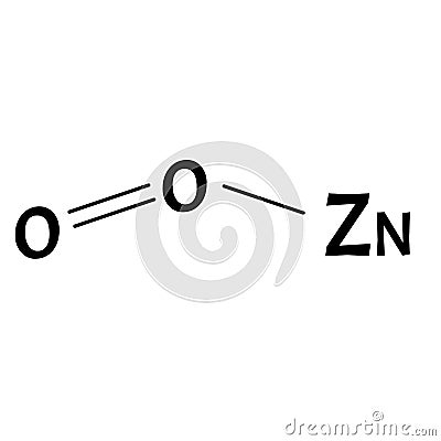 Zinc Oxide Is A Molecular Chemical Formula. Zinc Infographics. Vector ...