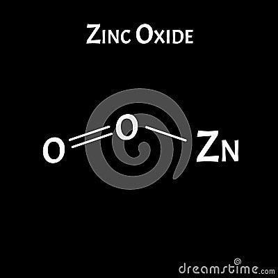 Zinc Oxide Is A Molecular Chemical Formula. Zinc Infographics. Vector ...