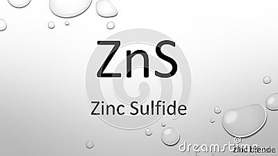 Zinc Sulfide Chemical Formula On Waterdrop Background Stock Photography ...