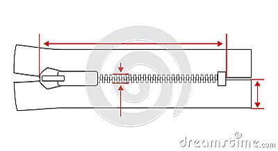 Zip Specification Vector Illustration Isolated On White Background ...