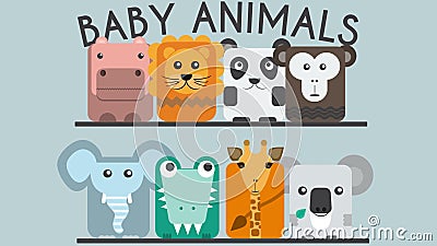 Zoo Happy Baby Animals Animation Stock Footage - Video of introduction ...