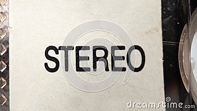 A Cassette Tape with the Word Stereo Stock Footage - Video of sound ...