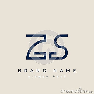 ZS Alphabet Letter Icon Logo Cartoon Vector | CartoonDealer.com #355997881