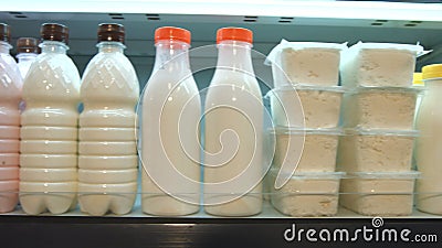 Zuur-melkproducten in De Supermarkt Stock Footage - Video of wrongel ...