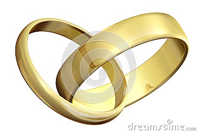 Zwei Ringe Der Goldenen Hochzeit Stockbilder - Bild: 3961064