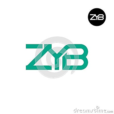 ZYB Logo Letter Monogram Design Cartoon Vector | CartoonDealer.com #321367285