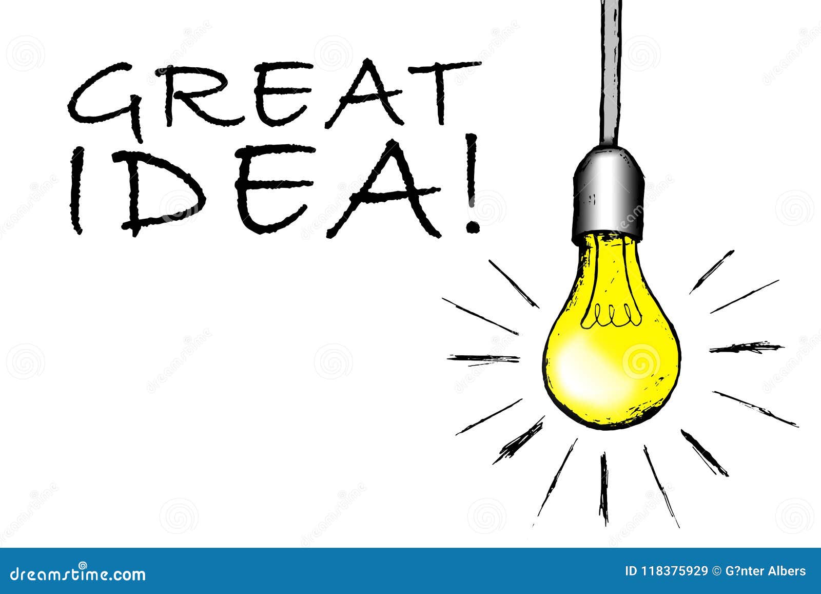 ¡Gran idea! stock de ilustración. Ilustración de brillante - 118375929