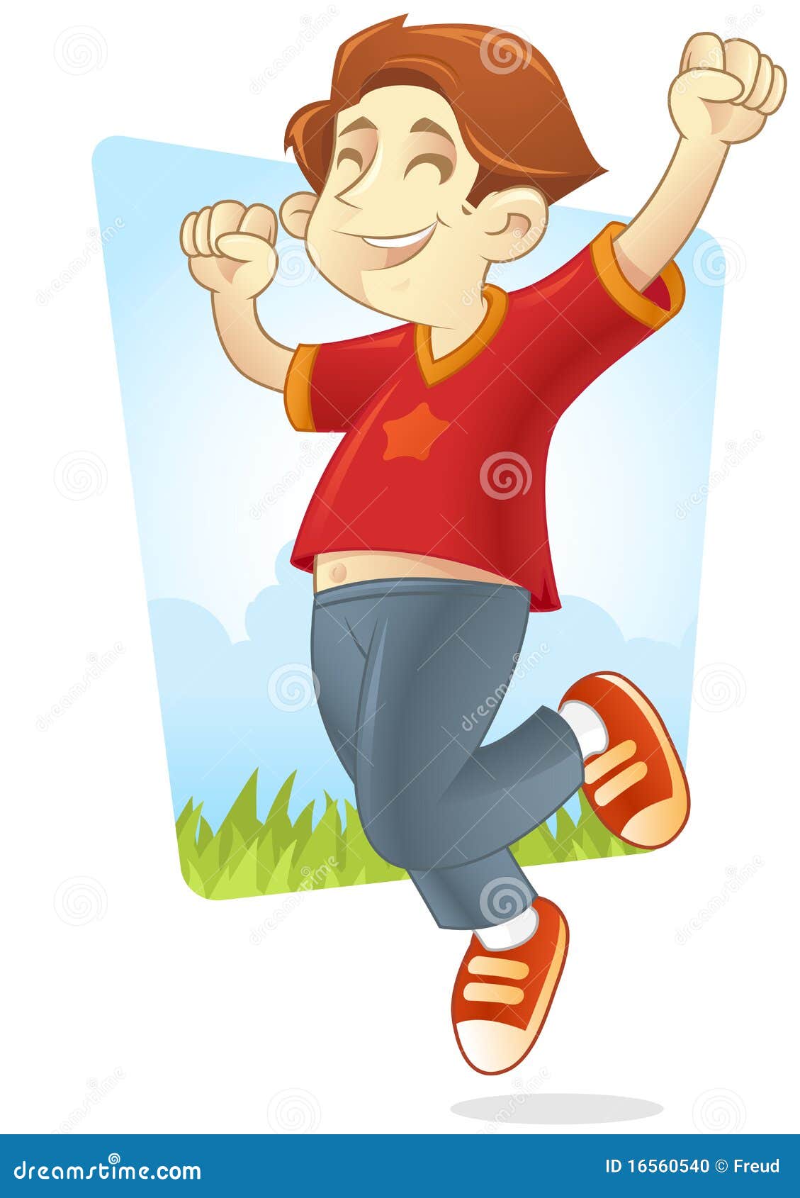 ¡Hurray! stock de ilustración. Ilustración de joven, activo - 16560540