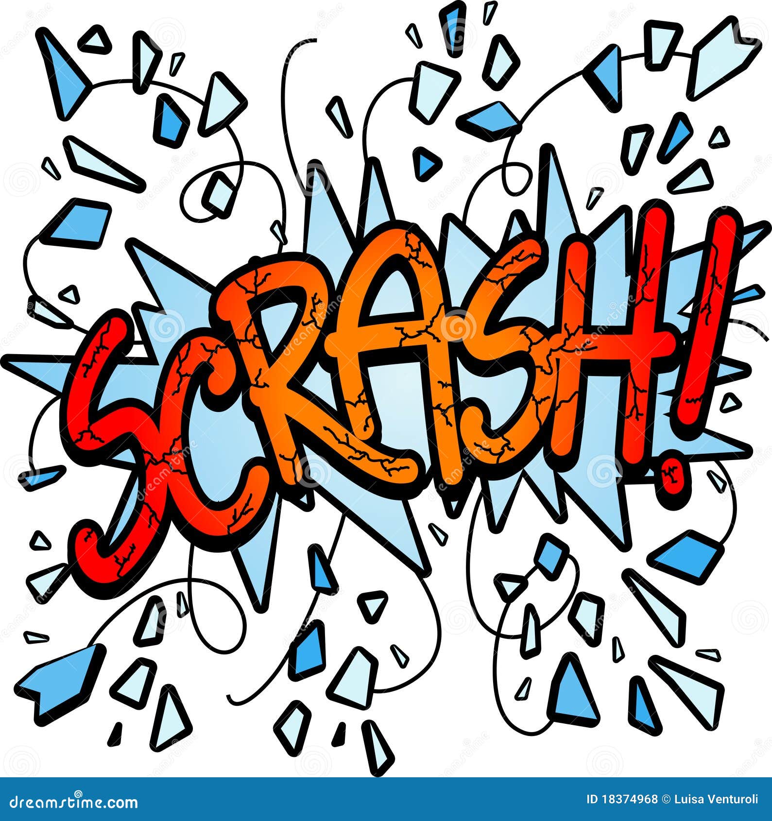 ¡Scrash! stock de ilustración. Ilustración de astilla - 18374968