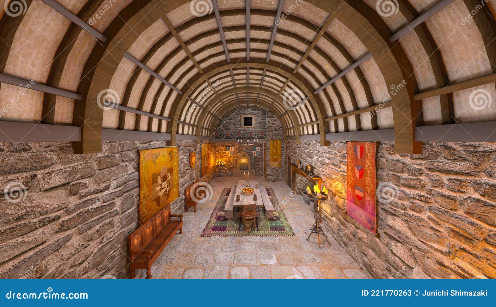 3.ª Representación De La Vida Medieval Stock de ilustración ...