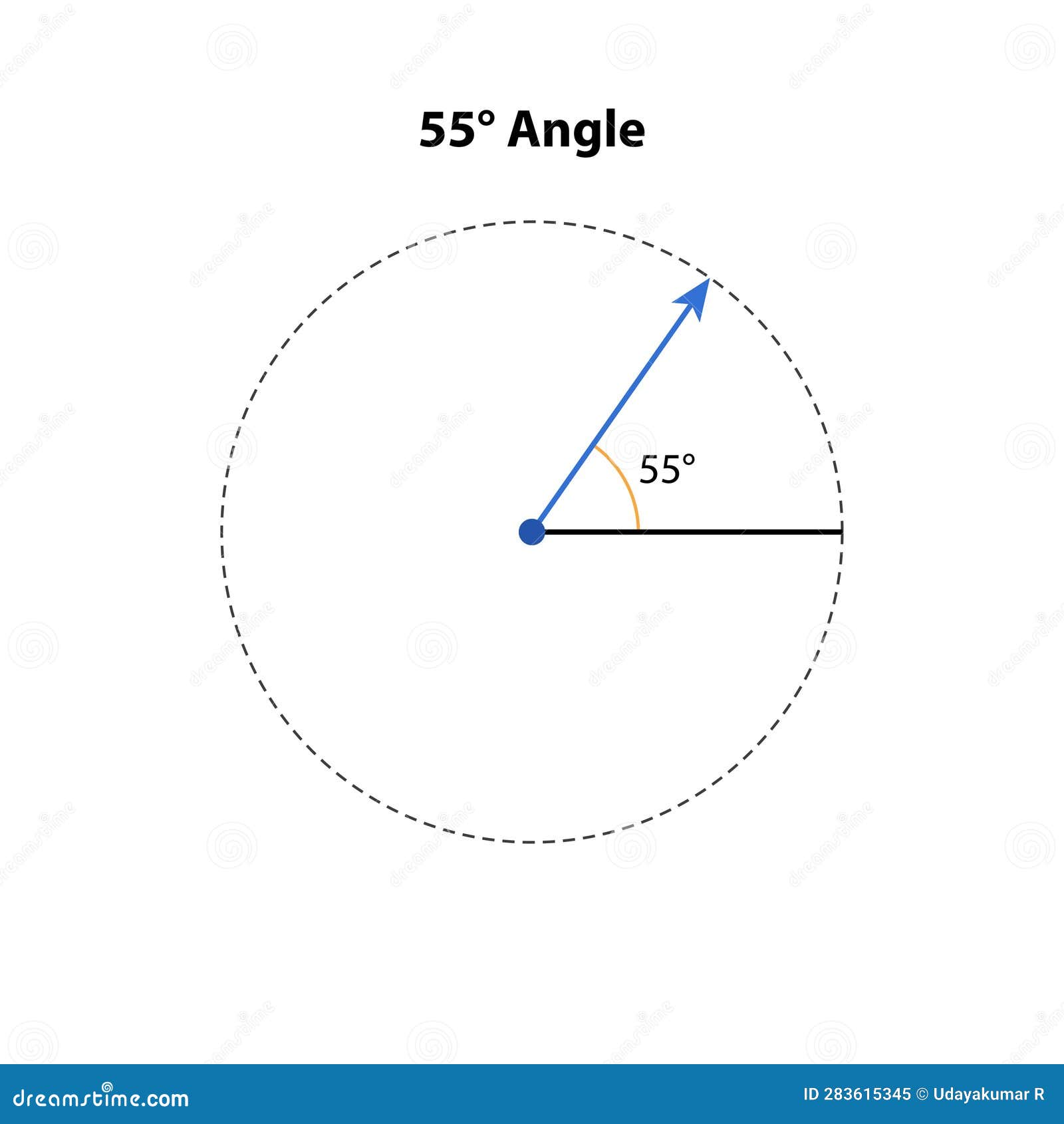 55 Angle. Vector Illustration. Math Geometric Stock Vector ...