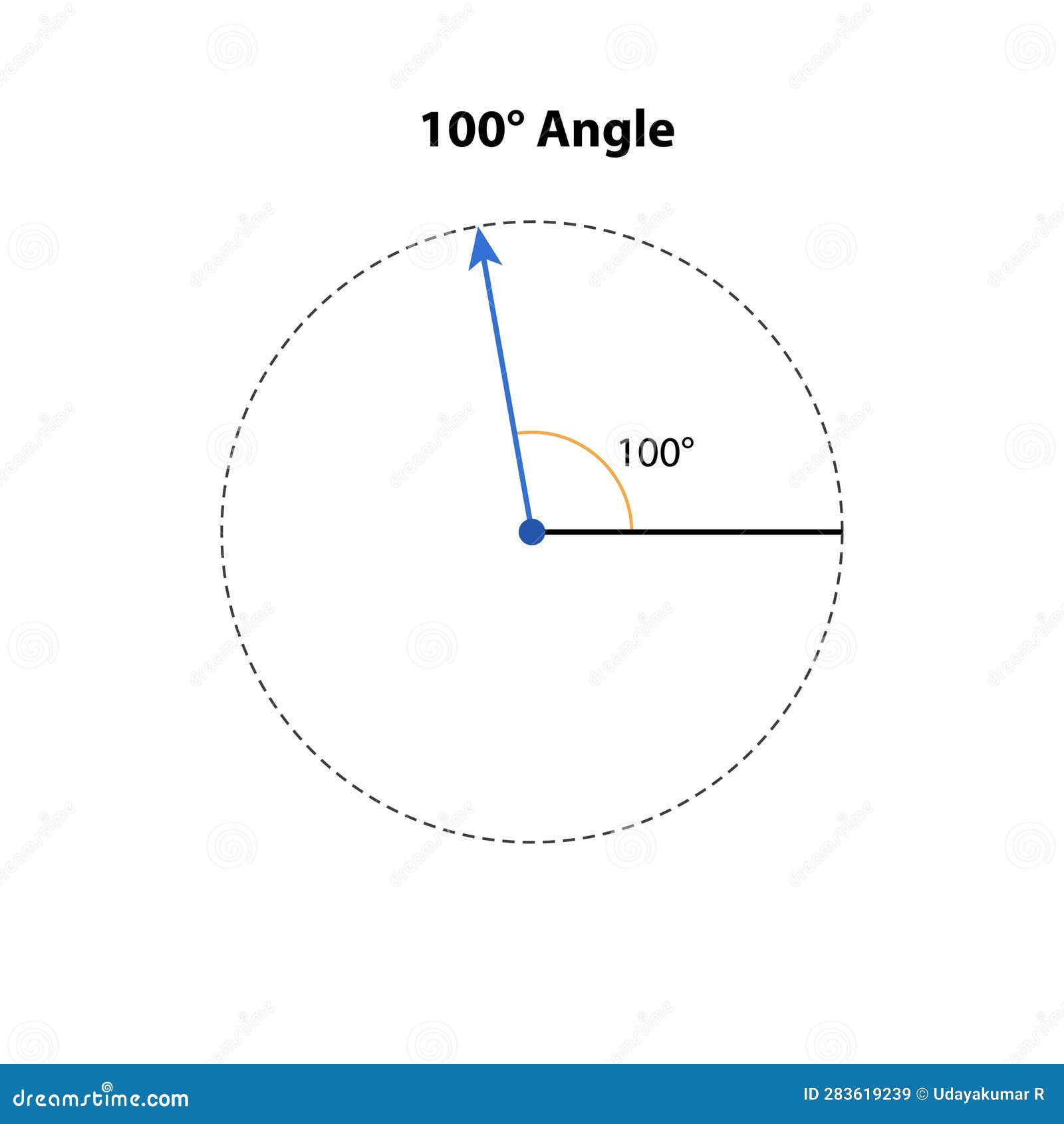 100Â° Degree Angles. Vector Illustration. Math Geometric Stock Vector ...