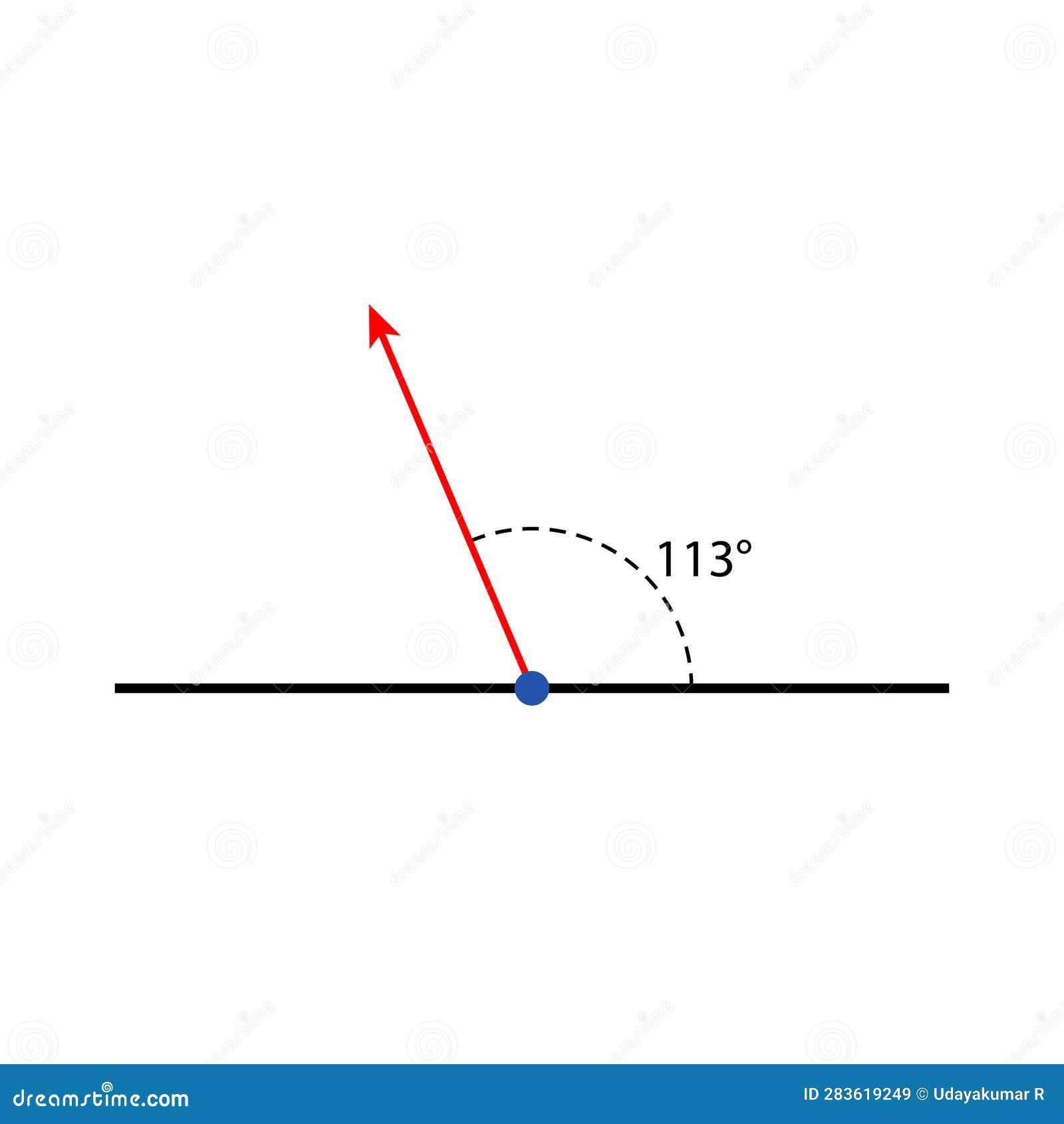 113Â° Degree Angles. Vector Illustration. Math Geometric Stock Vector ...