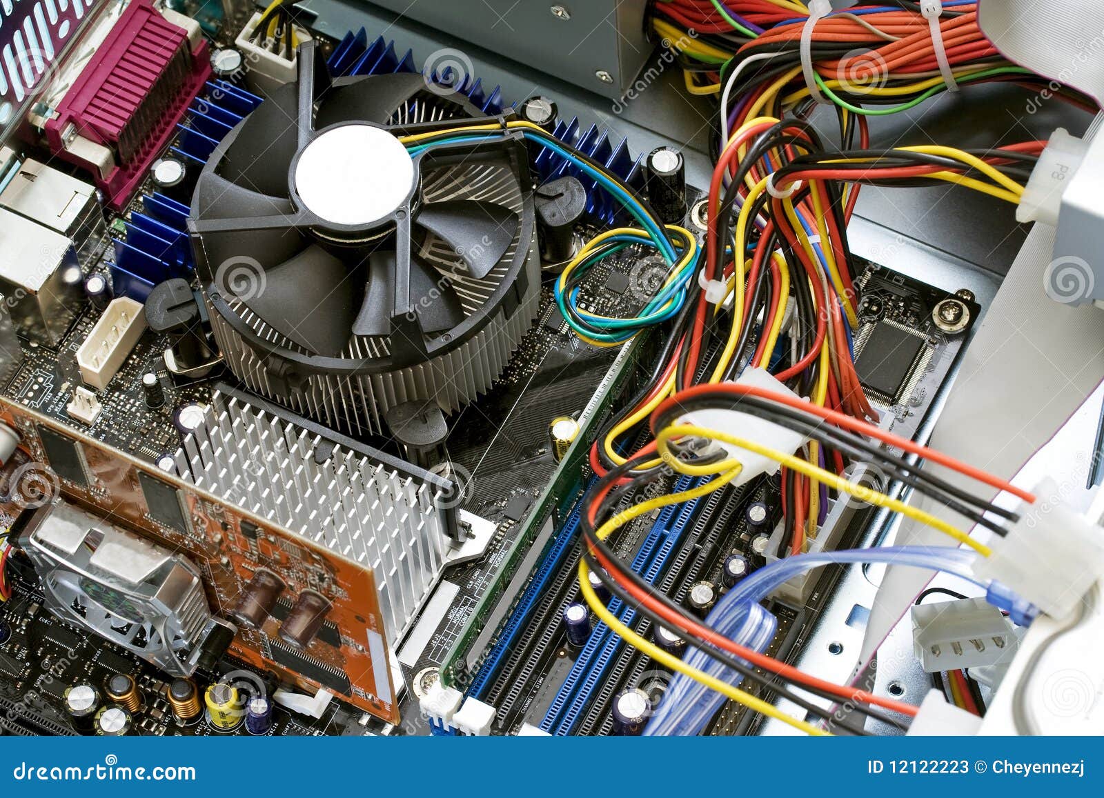 À L'intérieur D'un Ordinateur Image stock - Image du motherboard ...