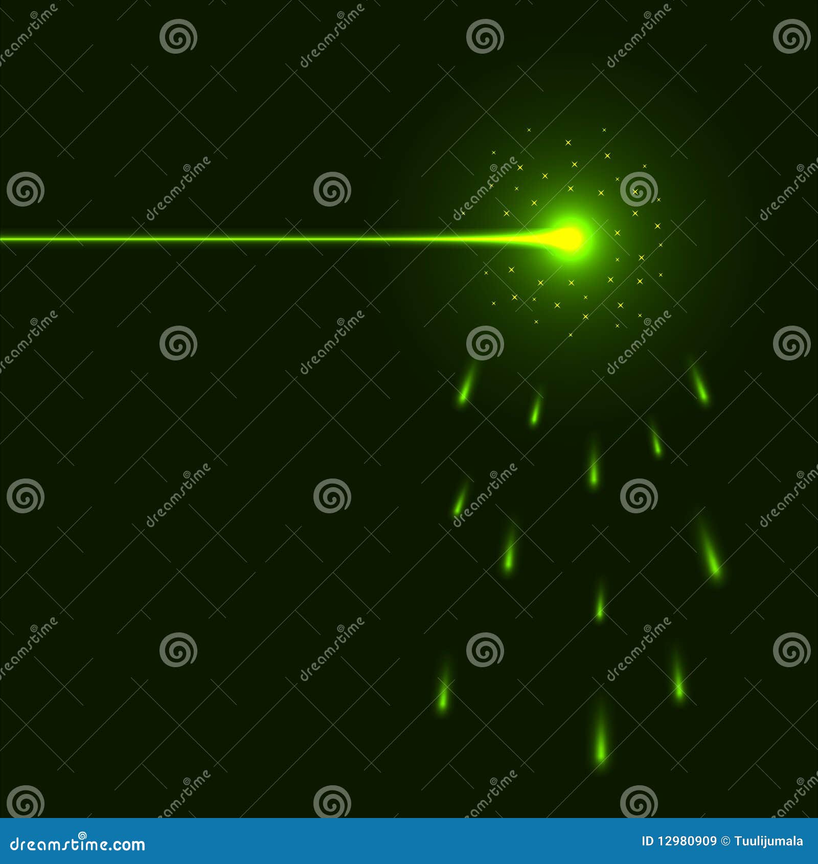 À rayon laser vert illustration de vecteur. Illustration du fond - 12980909