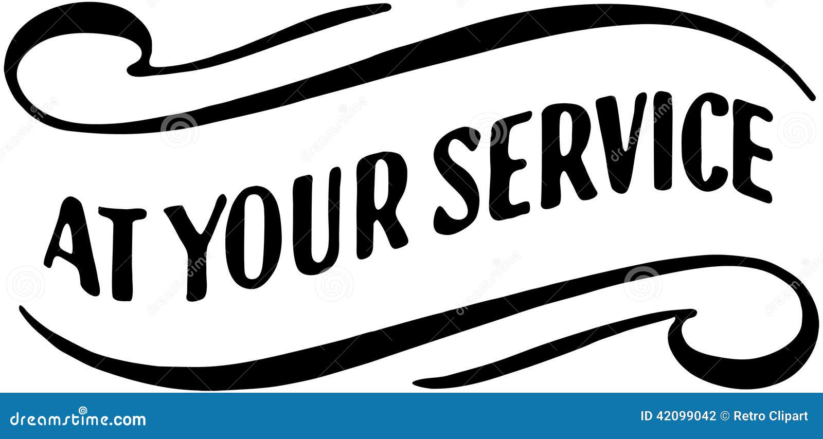 À votre service 2 illustration de vecteur. Illustration du américain ...