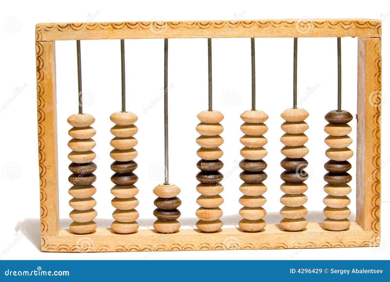 Ábaco Velho No Fundo Isolado Branco Imagem de Stock - Imagem de ...