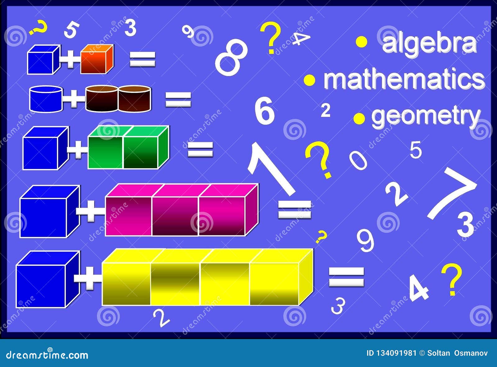 Álgebra Del Color Ejemplo, Fondo Stock de ilustración - Ilustración de ...
