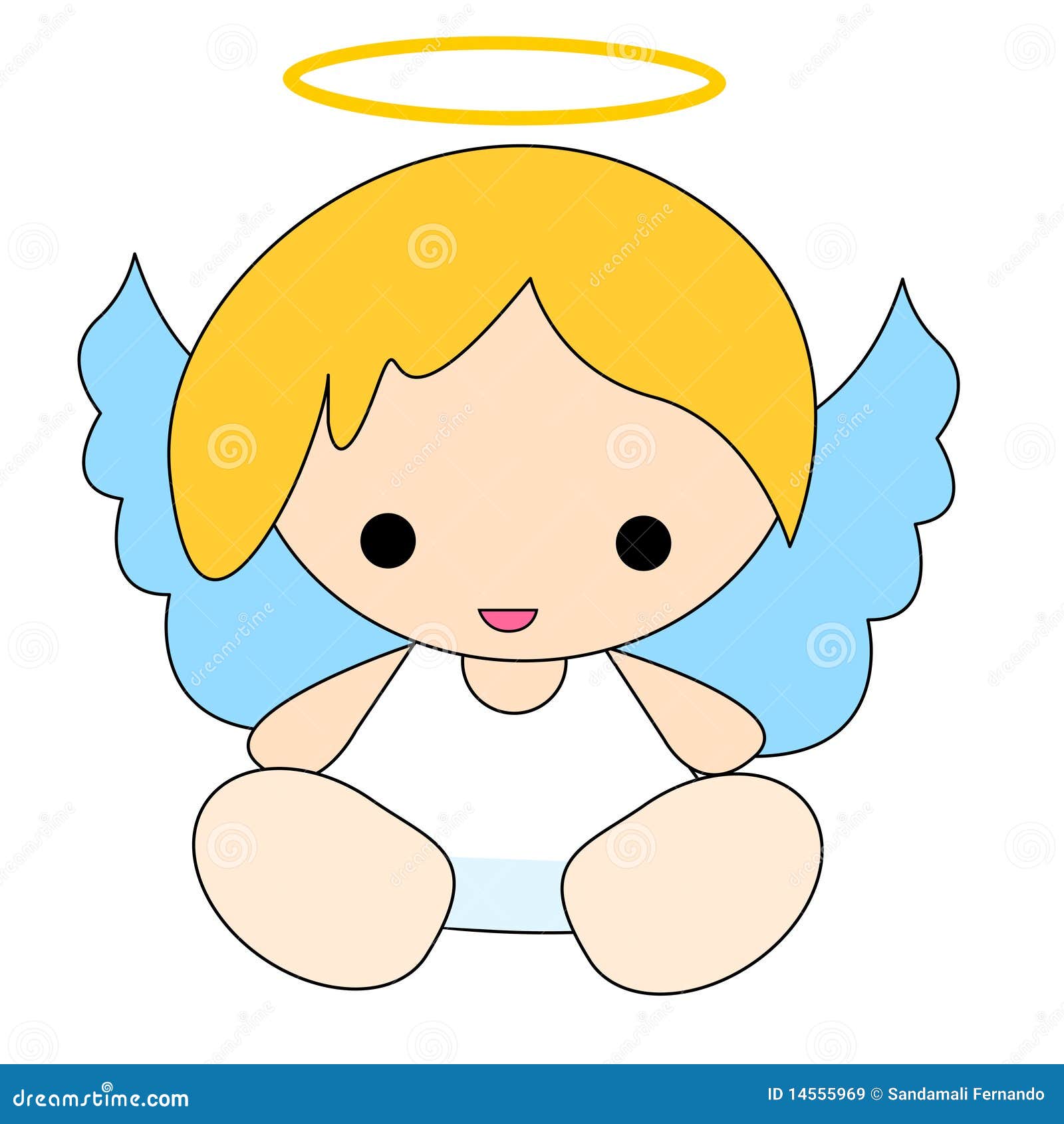 Ángel ilustración del vector. Ilustración de infantil - 14555969