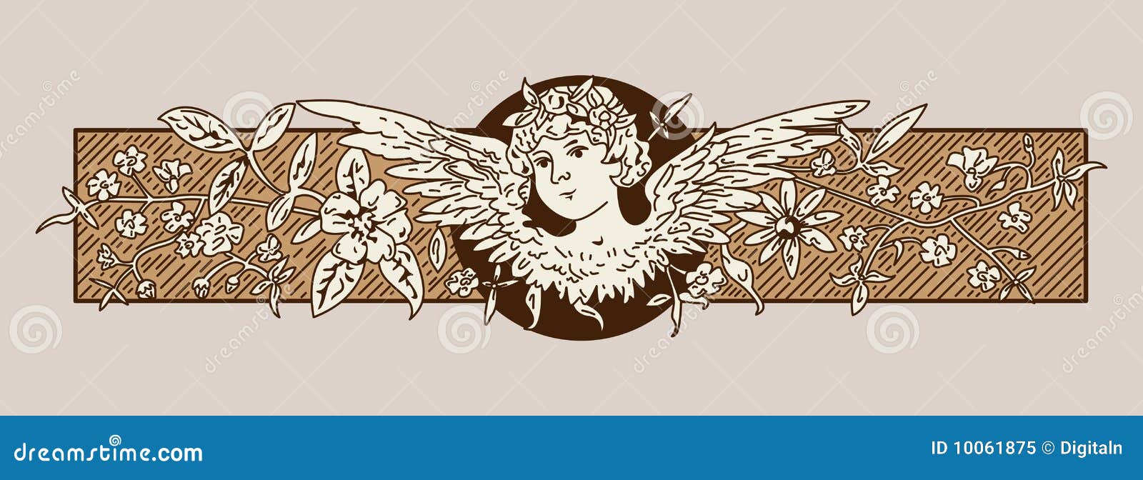 Ángel barroco ilustración del vector. Ilustración de cielo - 10061875