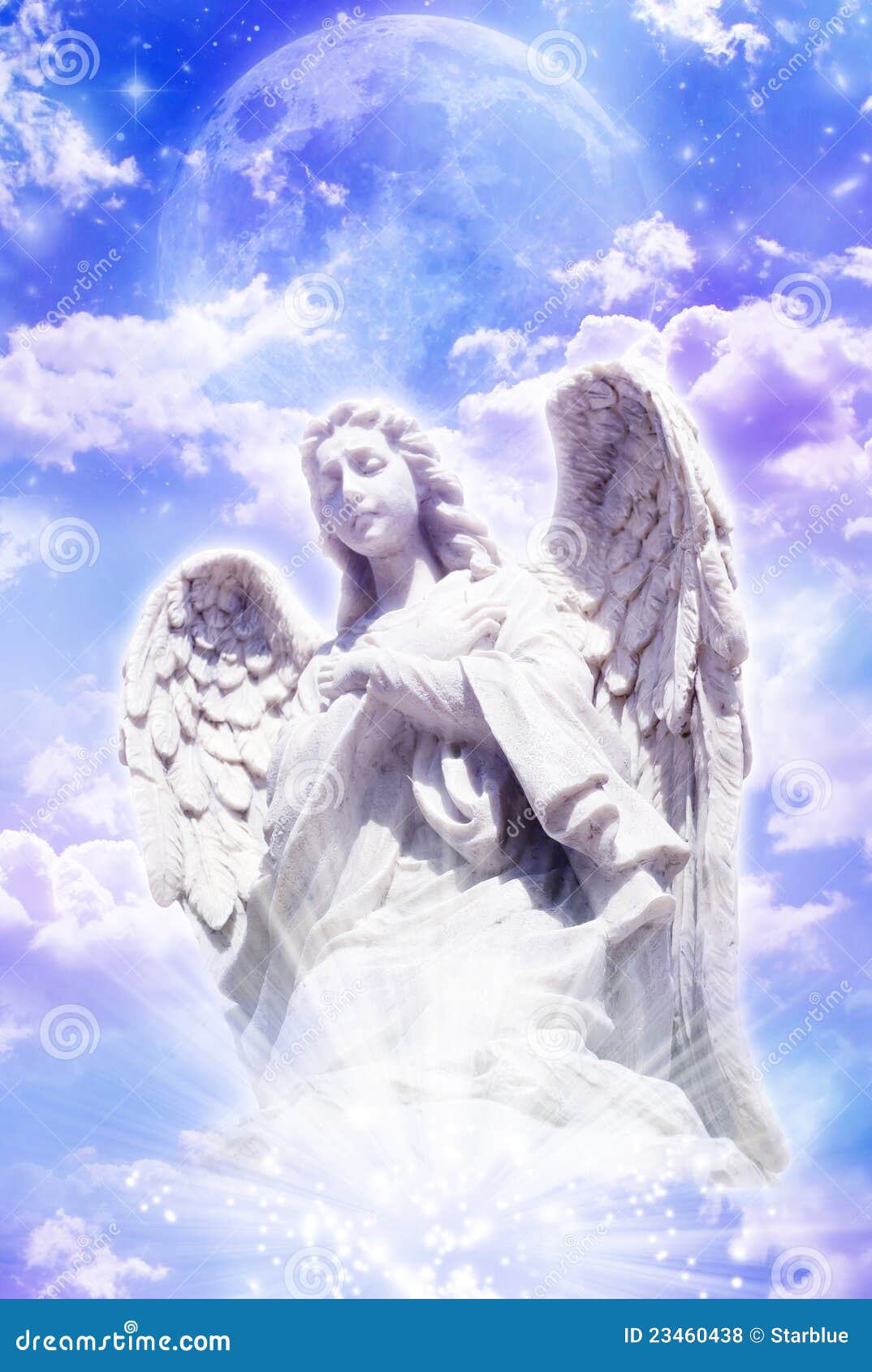 Ángel de la luna foto de archivo. Imagen de cielo, magia - 23460438